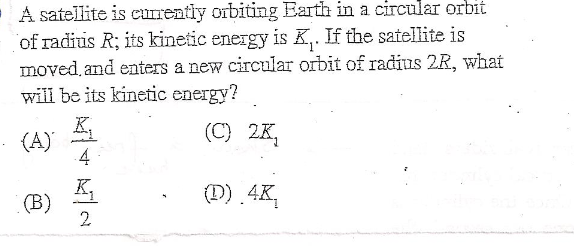 Solved A satellite is currently orbiting Earth in a circular | Chegg.com