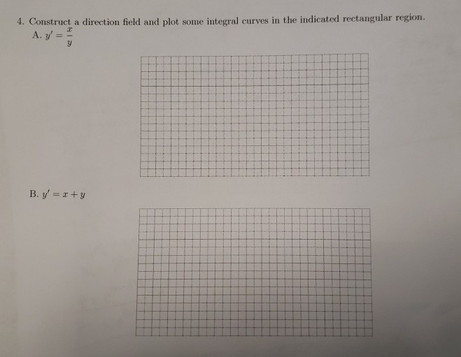 Solved 4. Construct a direction field and plot some integral | Chegg.com