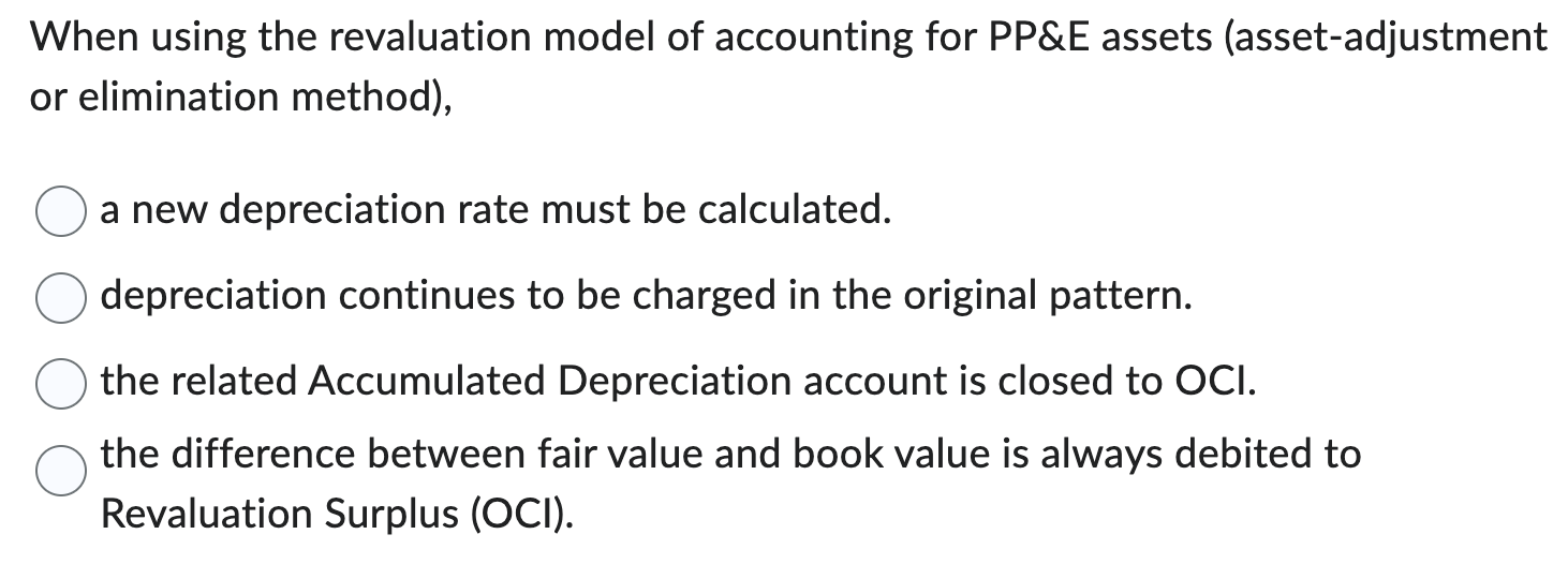 Solved When using the revaluation model of accounting for | Chegg.com
