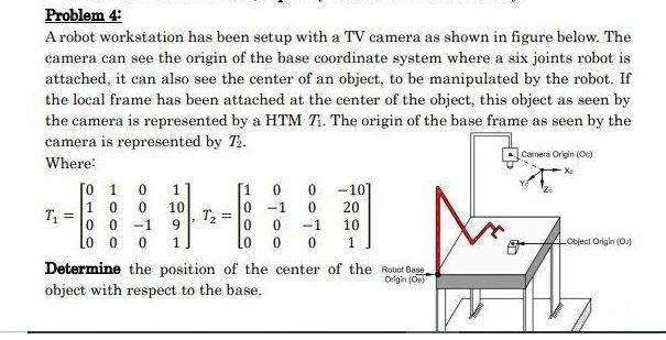 Solved Problem 4: A robot workstation has been set up with a | Chegg.com