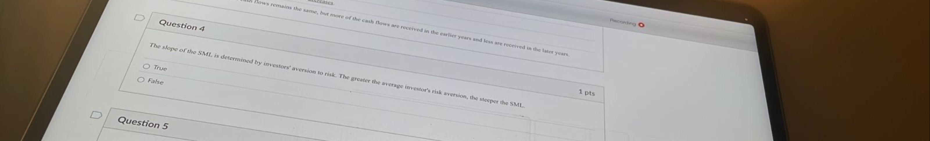 Solved Question 4The slope or the SML is dectermined by | Chegg.com