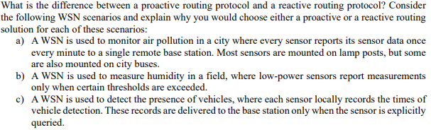 Solved What Is The Difference Between A Proactive Routing