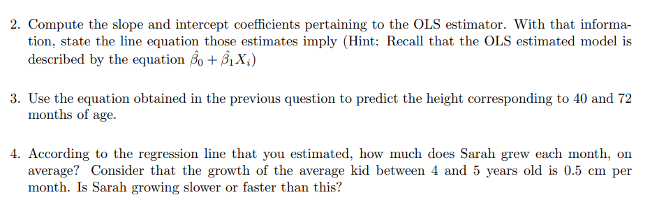 Solved 3 Regression analysis 1. Estimating a regression | Chegg.com