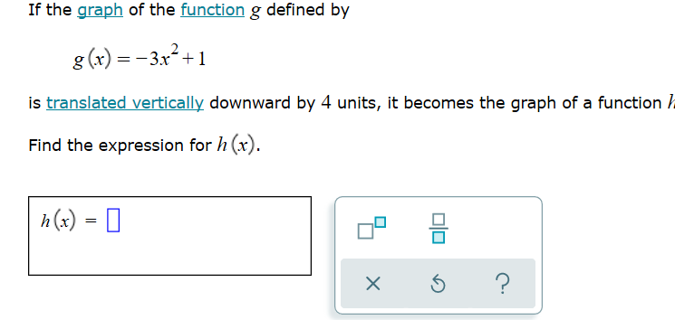Solved If the graph of the function g defined by g(x) =-3x2 | Chegg.com