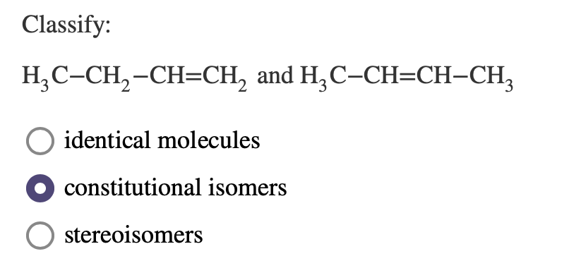 Solved Classify each pair of compounds as constitutional | Chegg.com