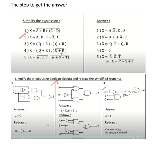 Solved The step to get the answer. Simplify the expression: | Chegg.com