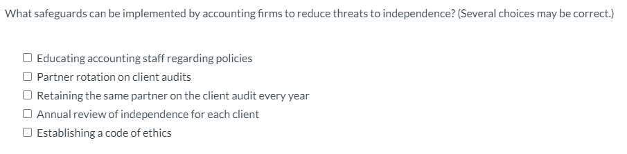Solved What safeguards can be implemented by accounting | Chegg.com