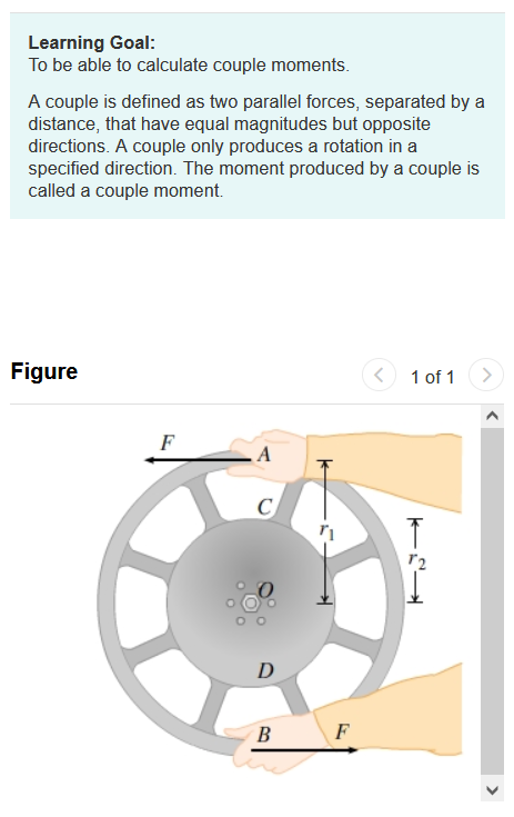 Solved Learning Goal: To be able to calculate couple | Chegg.com