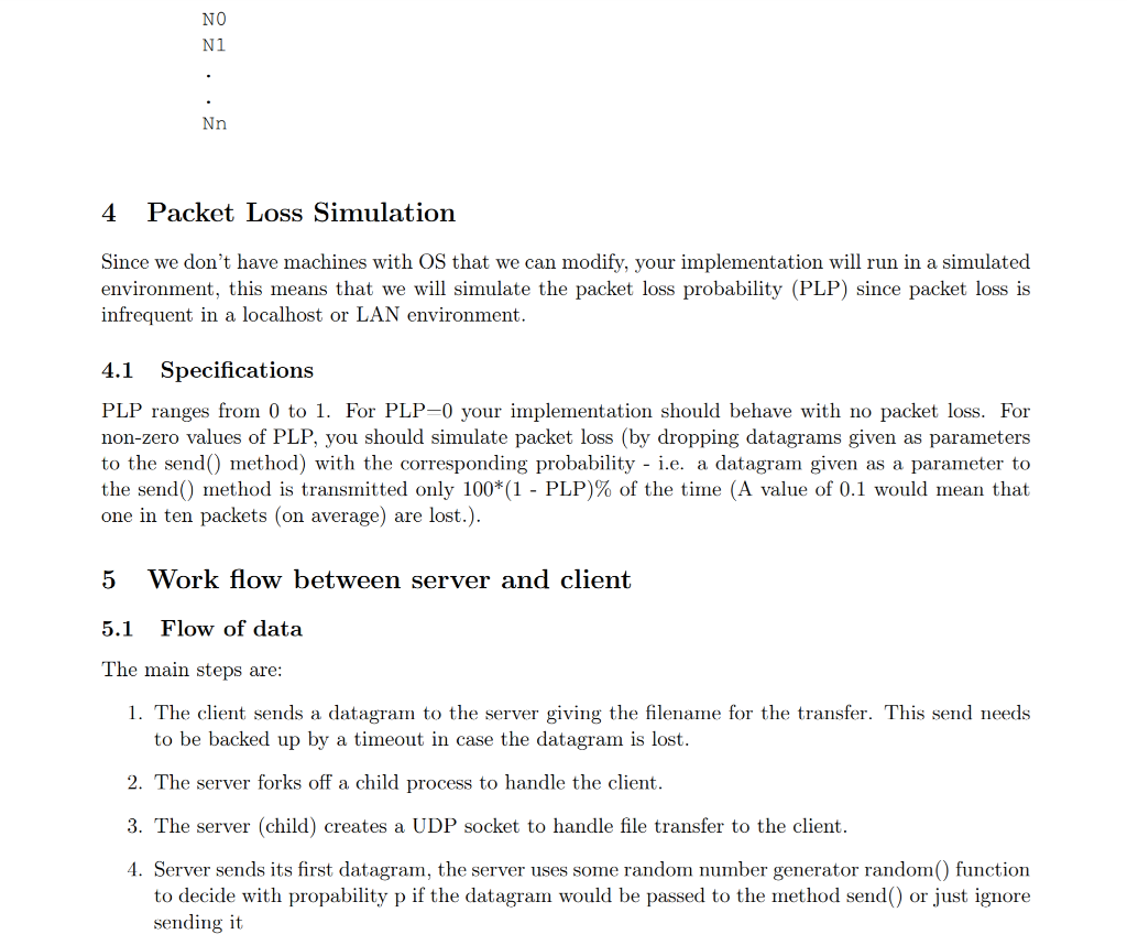 Programming Assignment 2 Implementing a Reliable Data | Chegg.com