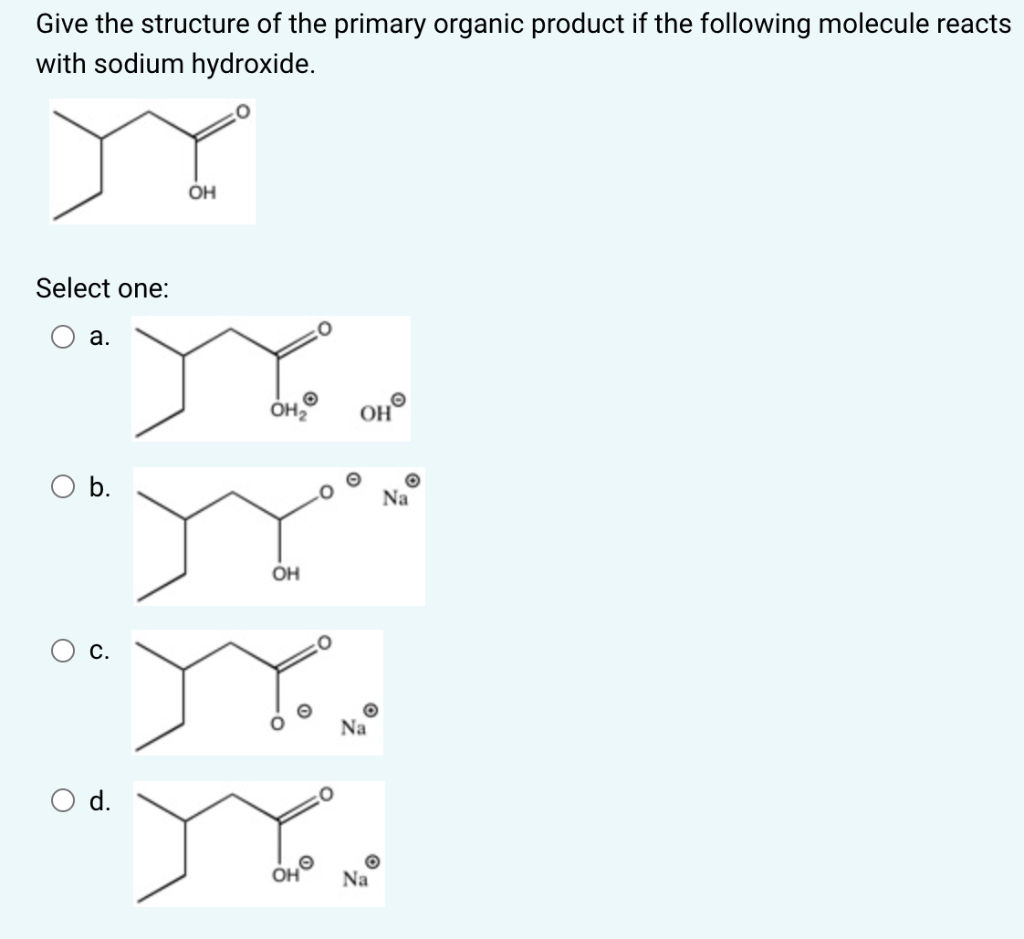 Solved 1. What are the primary organic products of | Chegg.com