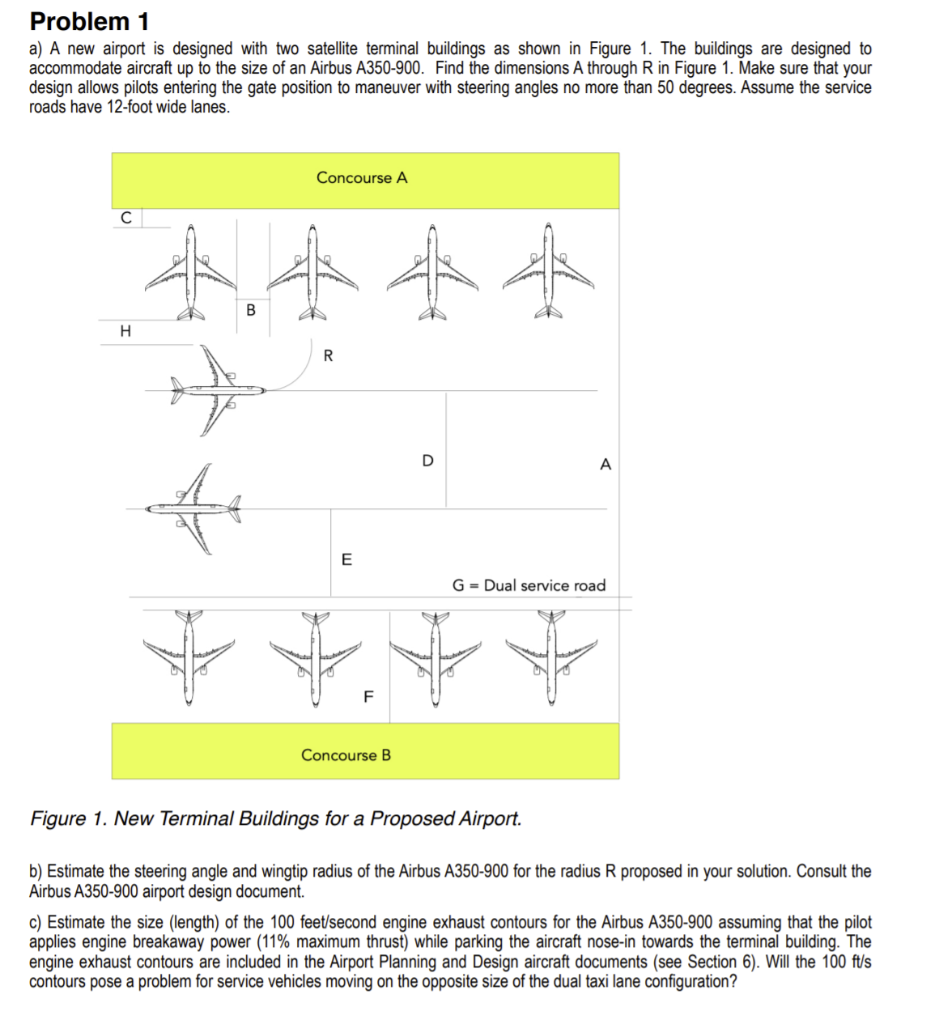 Problem 1 a) A new airport is designed with two | Chegg.com