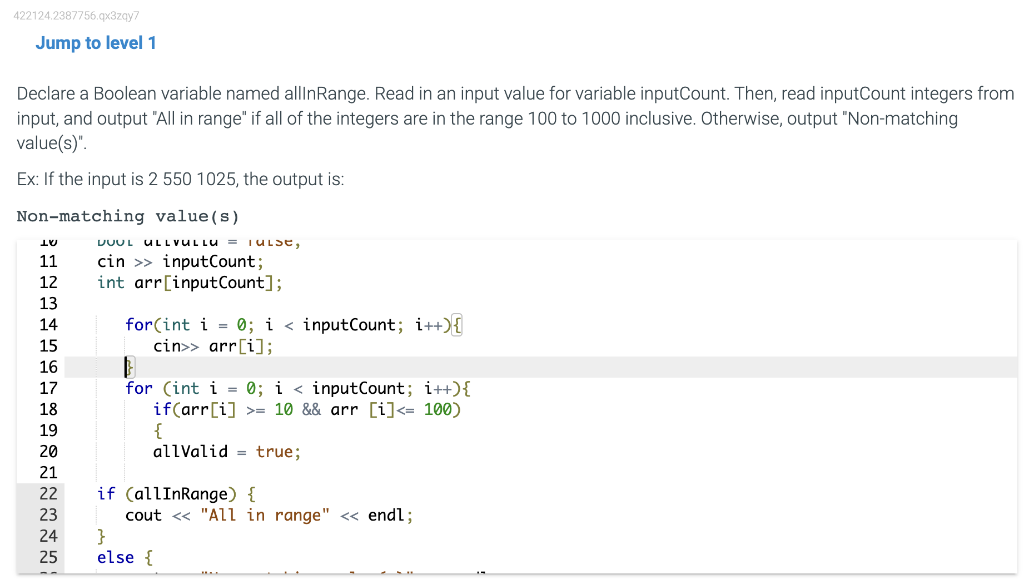 Solved Declare A Boolean Variable Named AllInRange Read In Chegg