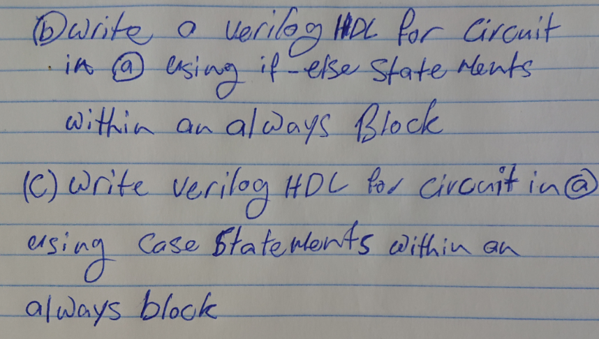 Solved @ write Continuous assiga State avent" in verilog HDL | Chegg.com