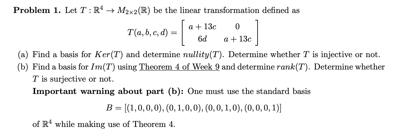Solved Theorem ti let v and w be vector spaces. Let T V W be | Chegg.com