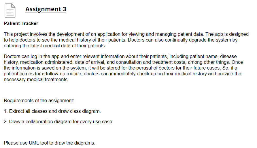 Solved Please draw class diagram using the following | Chegg.com