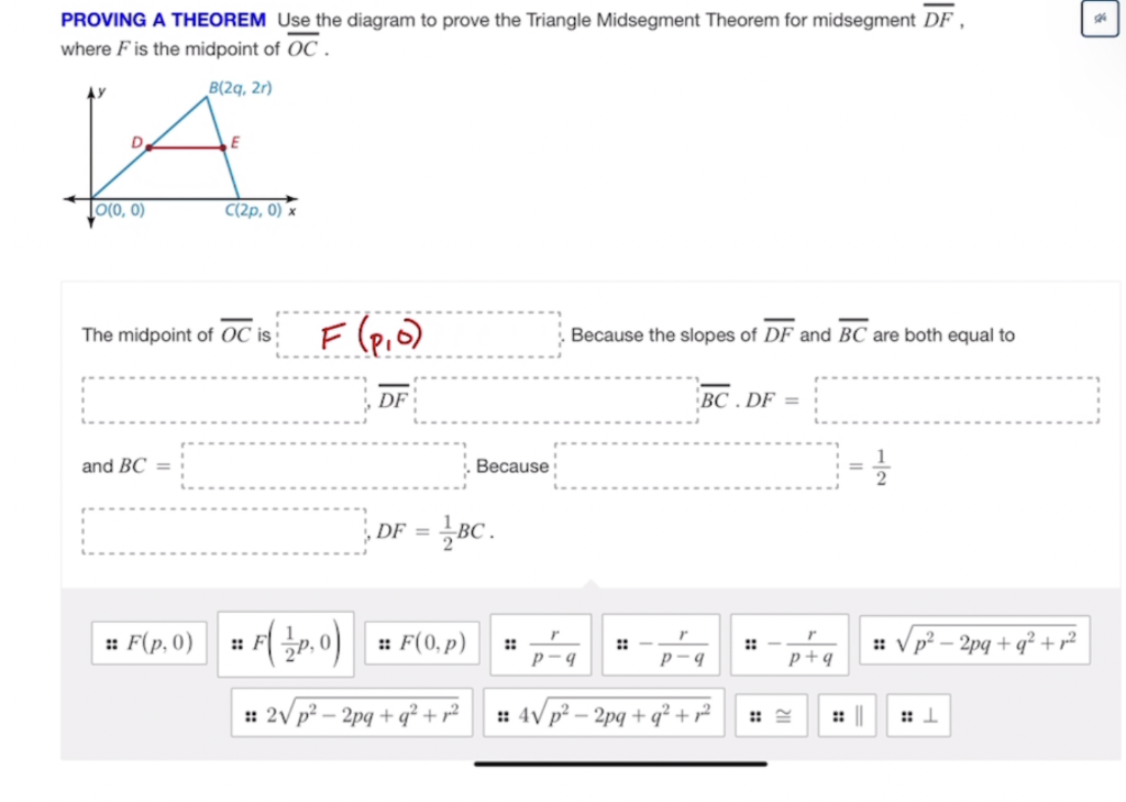 Solved PROVING A THEOREM Use the diagram to prove the | Chegg.com