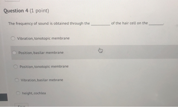 Solved Question 4 (1 point) The frequency of sound is | Chegg.com