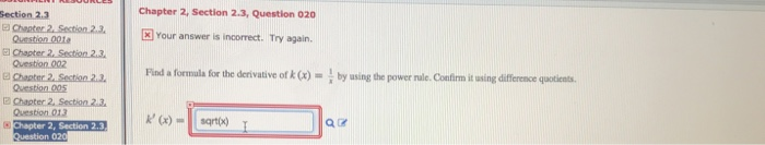 Solved Chapter 2, Section 2.3, Question 020 Section 2.3 a | Chegg.com