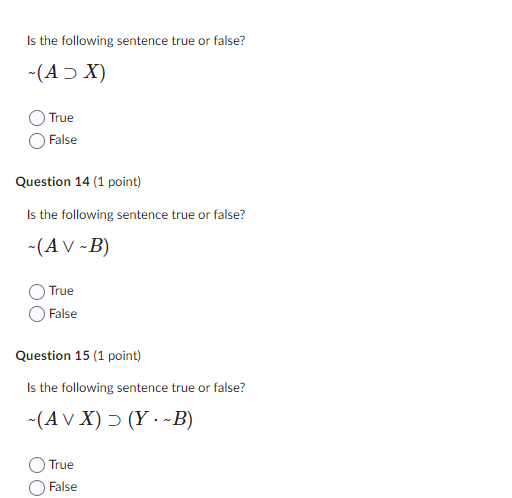 For the following compound sentences, find the truth | Chegg.com