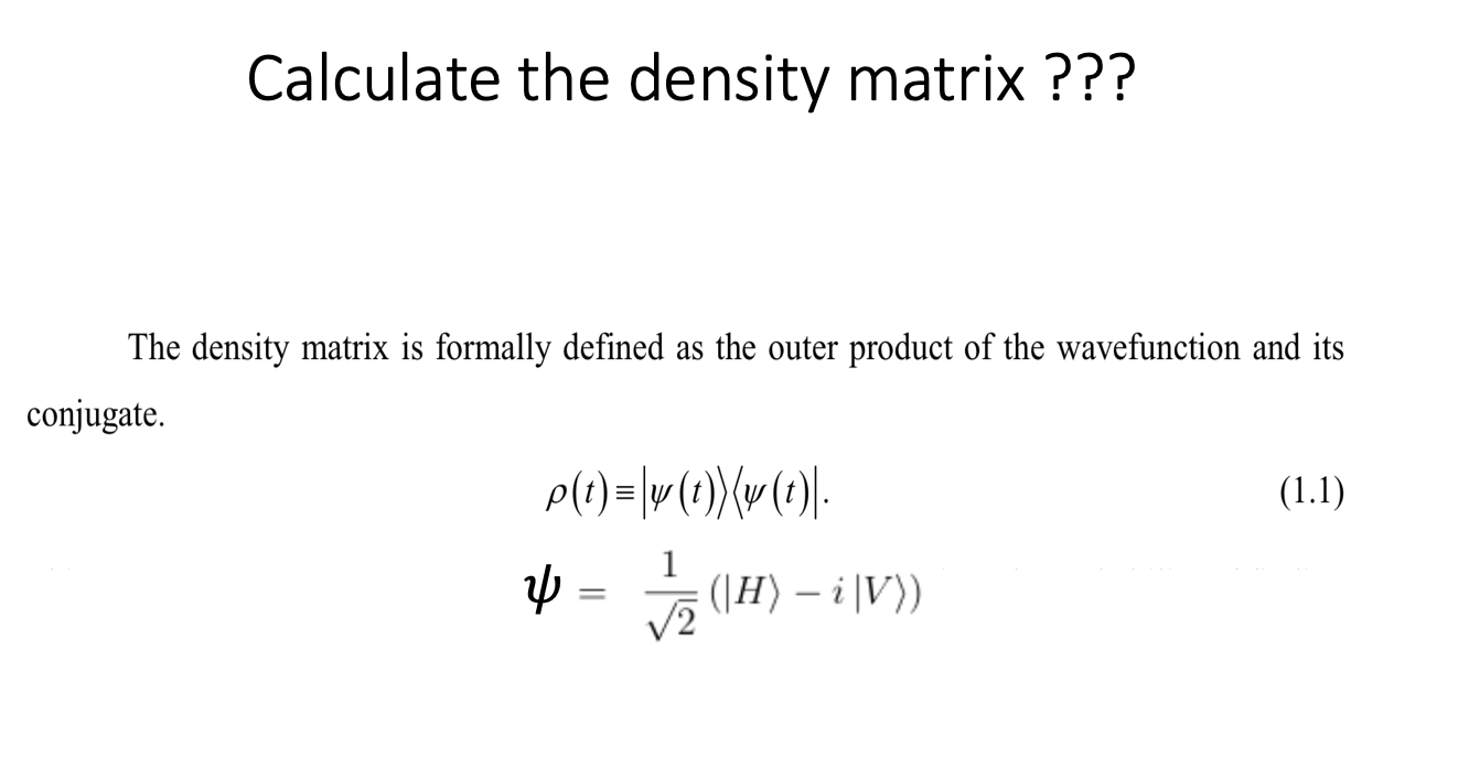 Solved Calculate the density matrix ??? The density matrix | Chegg.com
