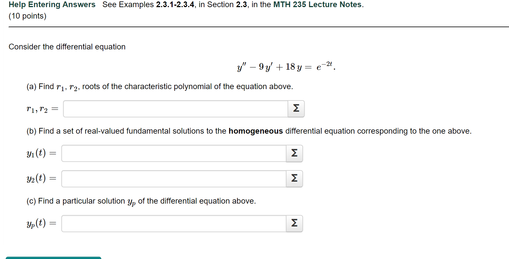 Solved Consider the differential | Chegg.com