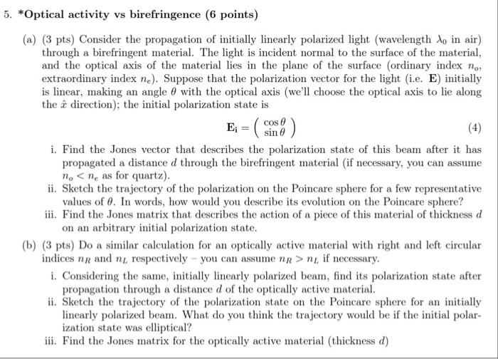 Solved Consider the propagation of initially linearly | Chegg.com