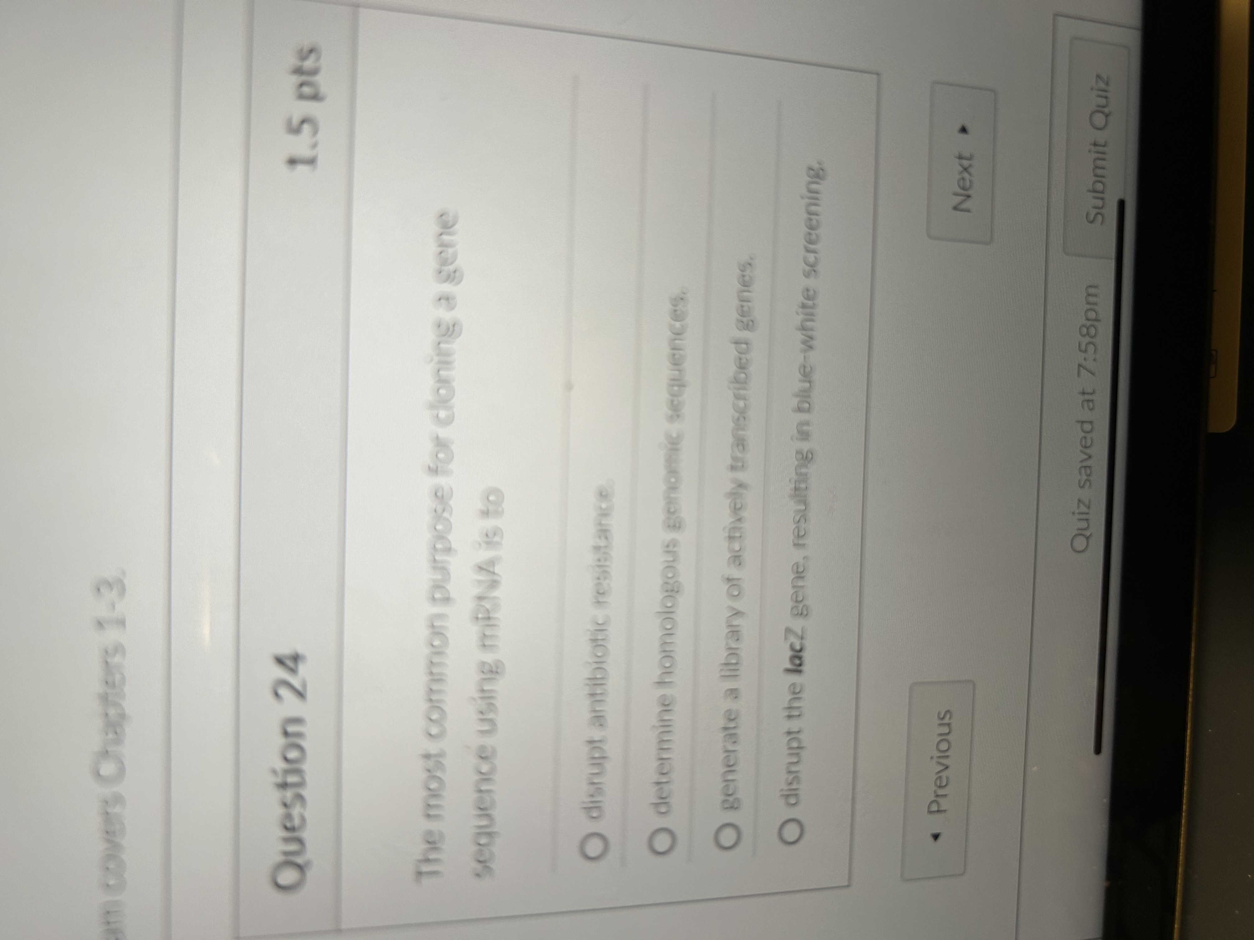 Solved Question 24The most common purpose for cloning a | Chegg.com