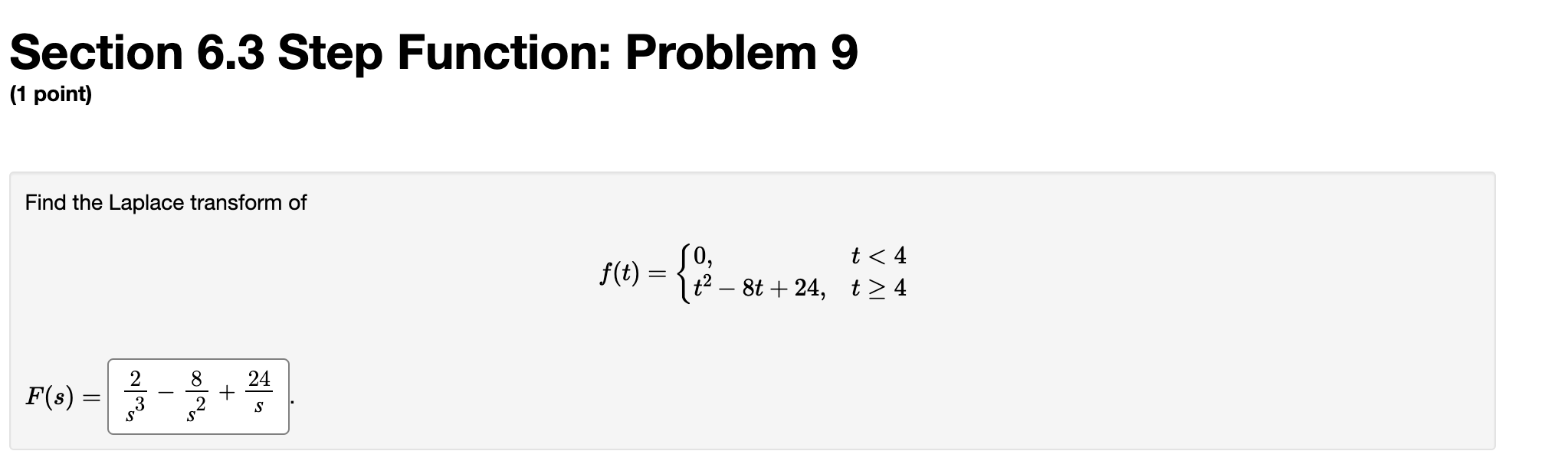 Solved Section 6 3 Step Function Problem 17 1 Point Find