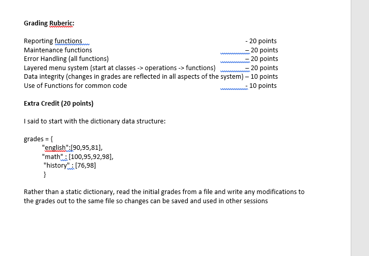 Solved Write a student grade management system. Grades will | Chegg.com