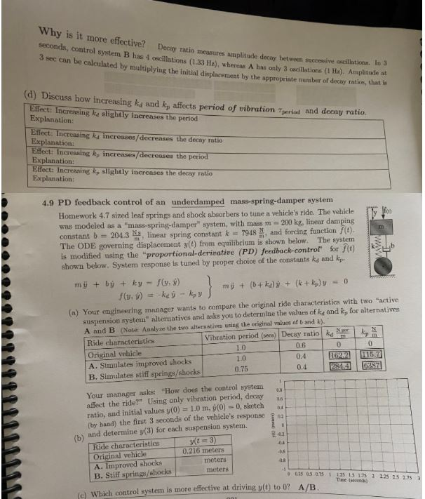 Why is it more effective? Decay ratio measures | Chegg.com