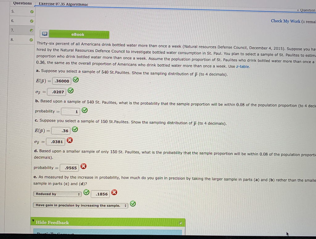 Solved Questions Exercise 07.35 Algorithmic Question Check | Chegg.com