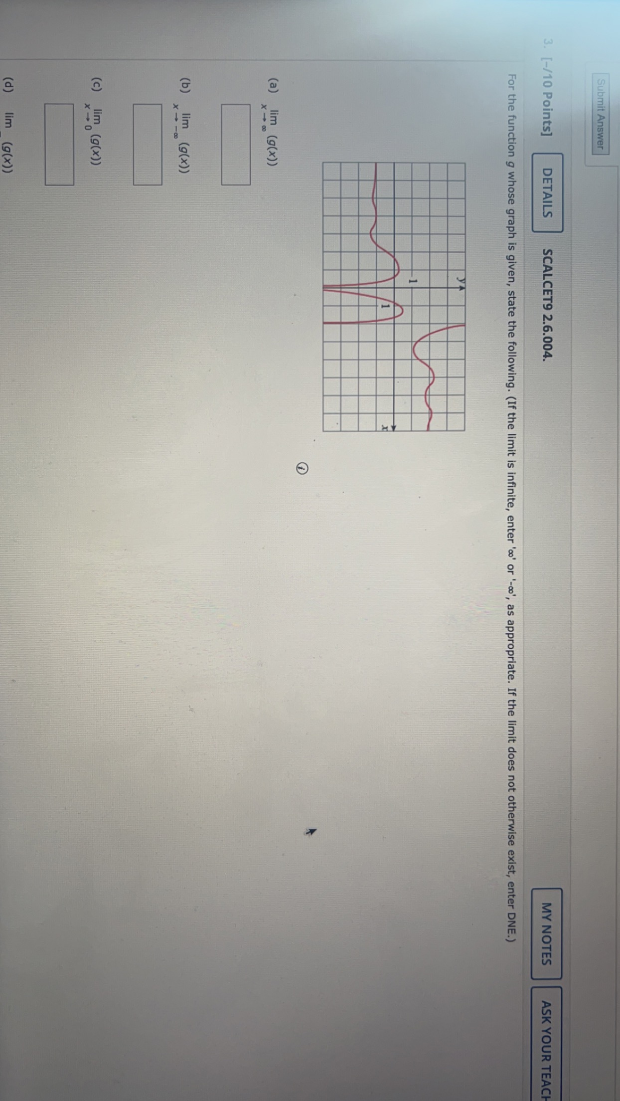 Solved (b) limx→−∞(g(x)) (c) limx→0(g(x))limx→2−(g(x)) | Chegg.com