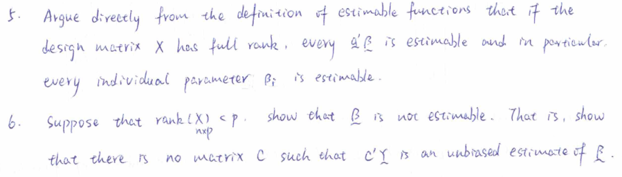 Solved 5. Argue directly from the definition of estimable | Chegg.com