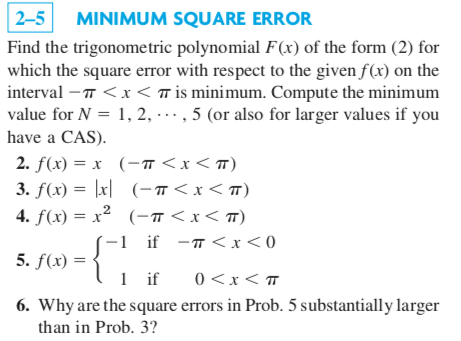 Solved Find the trigonometric polynomial F(x) of the form | Chegg.com
