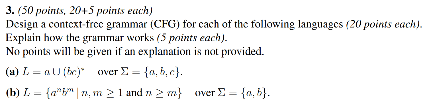 Solved 3. (50 points, 20+5 points each ) Design a | Chegg.com