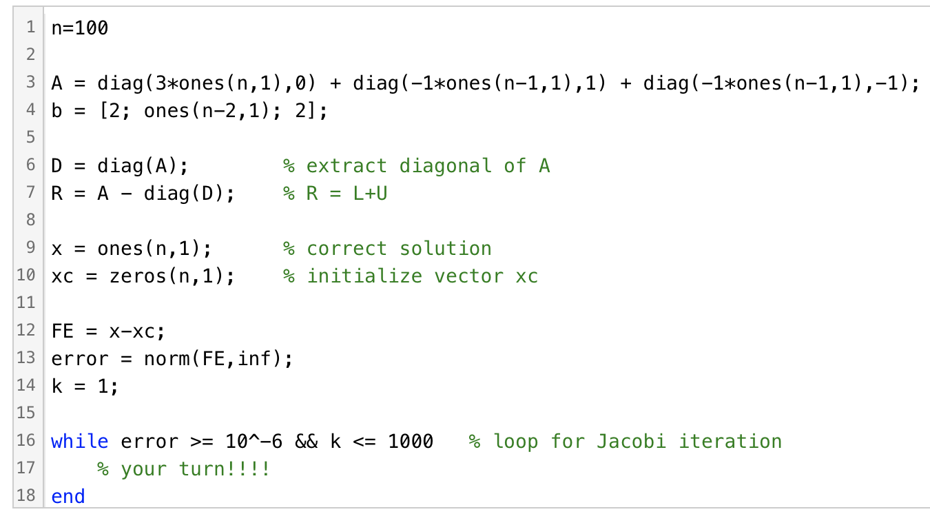 Solved Consider a matrix A that is 100x100. A is a | Chegg.com