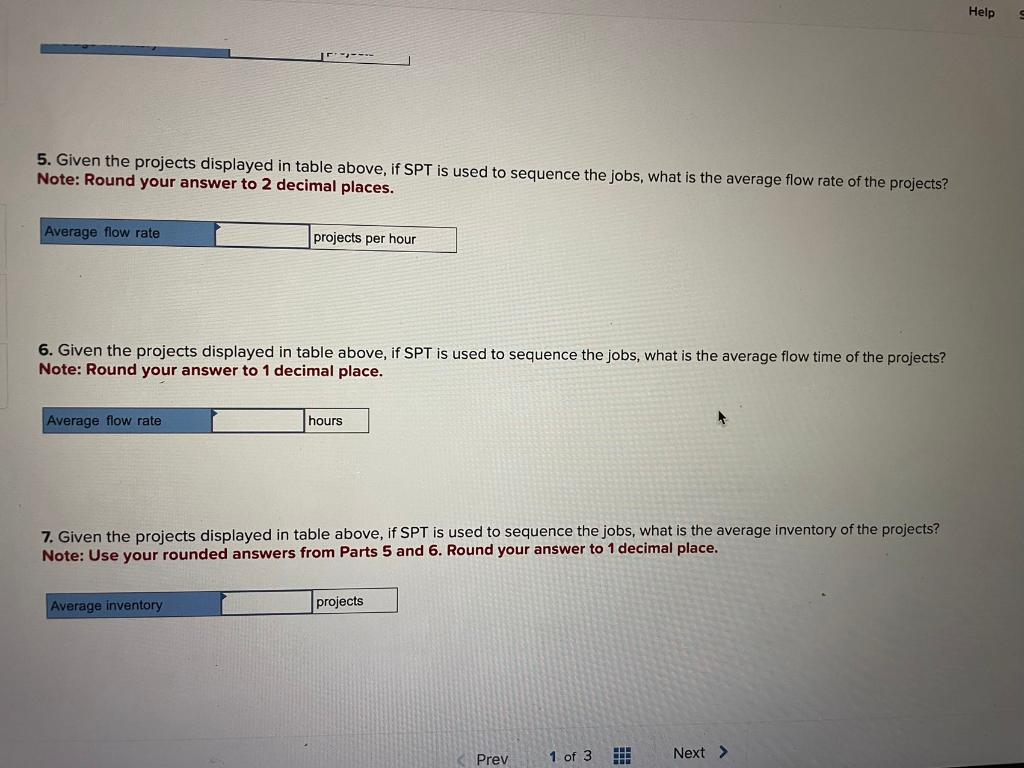 Solved 5. Given the projects displayed in table above, if | Chegg.com