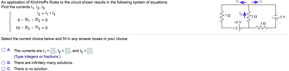 Solved An application of Kirchhoff's Rules to the circuit | Chegg.com