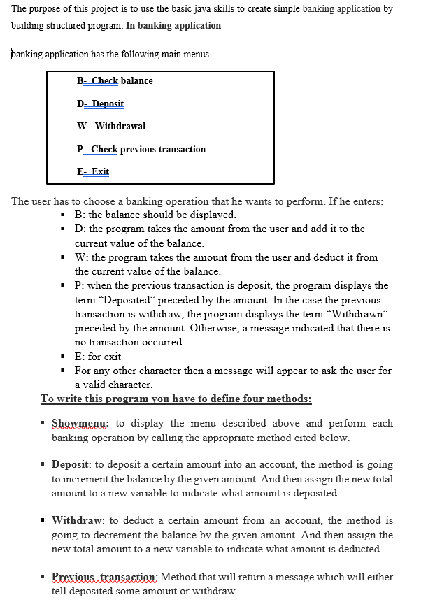 Solved I wonder how can create Code for Bank | Chegg.com