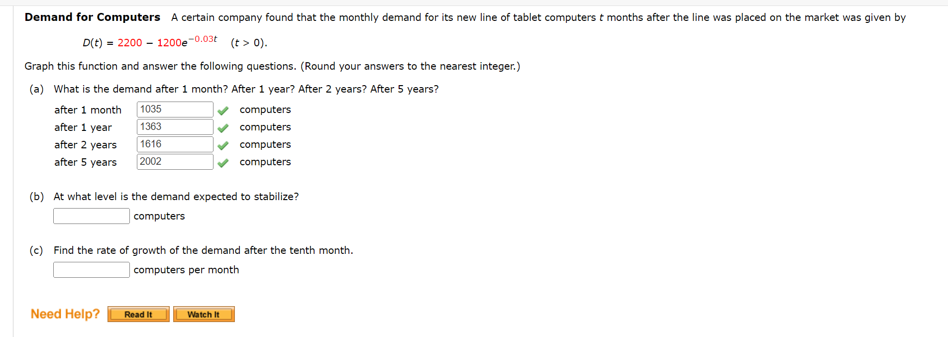 Solved Demand for Computers A certain company found that the | Chegg.com