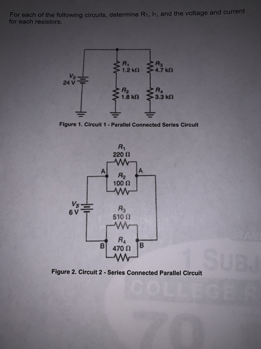 Solved For each of the following circuits, determine Rr, It, | Chegg.com