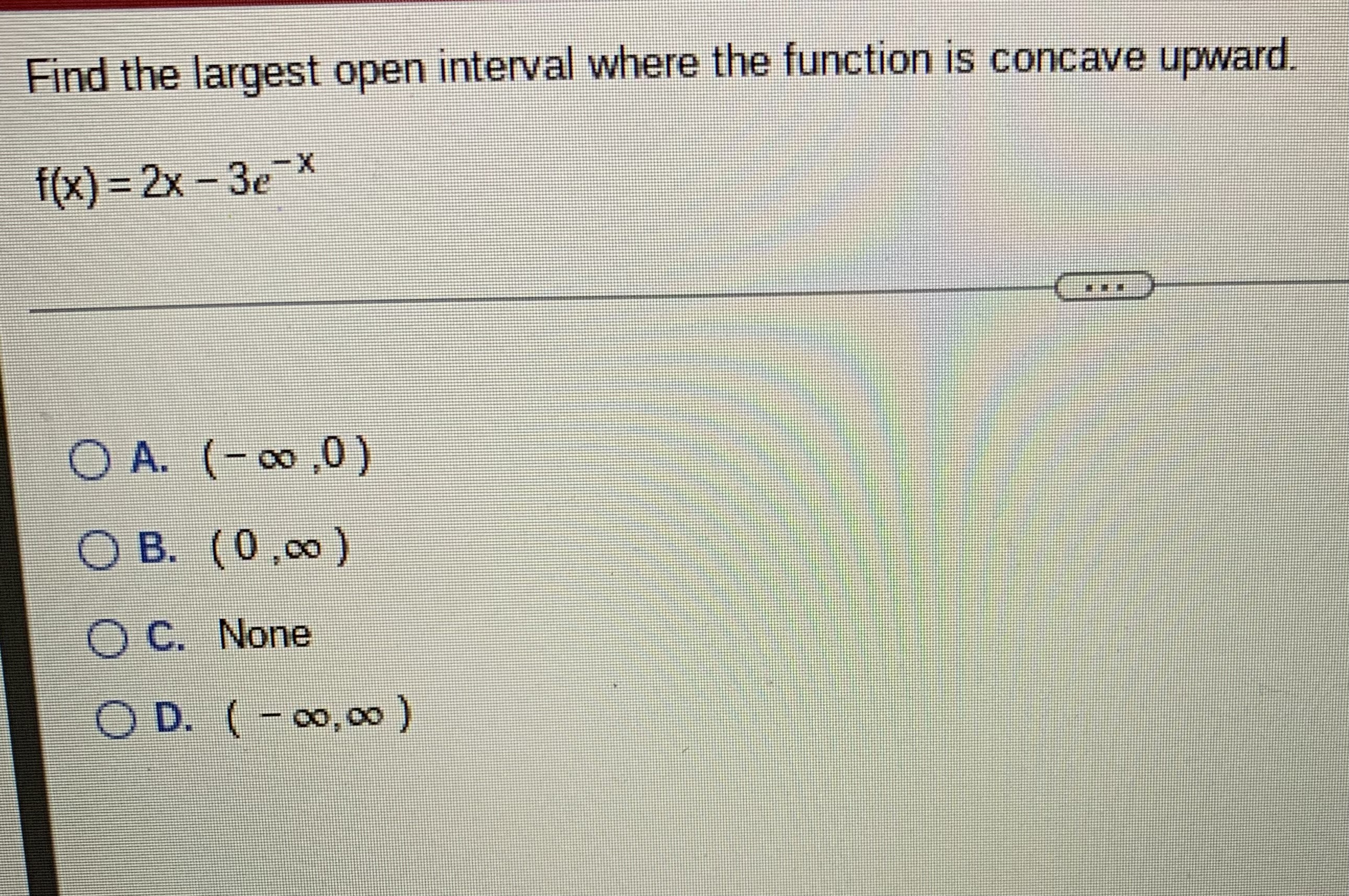 Solved Find the largest open interval where the function is | Chegg.com