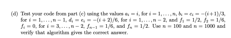 2. Pentadiagonal linear systems have the general form | Chegg.com