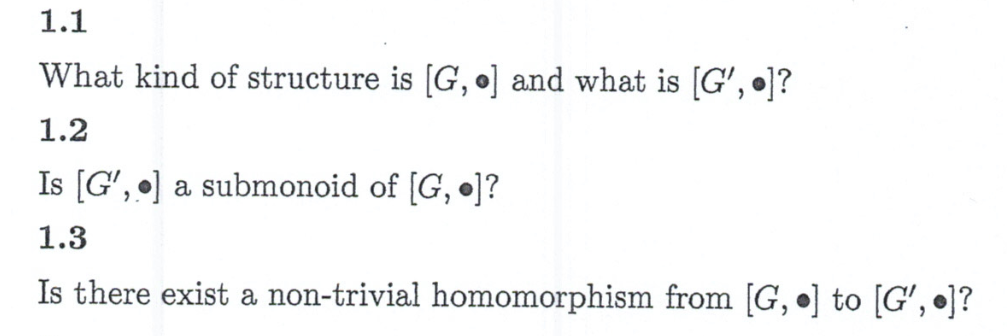 Solved Consider [G,∙],G={a,b,c}, and operation (∙) defined | Chegg.com