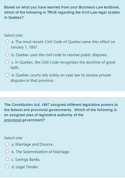 Solved In Canada, different branches of government make | Chegg.com