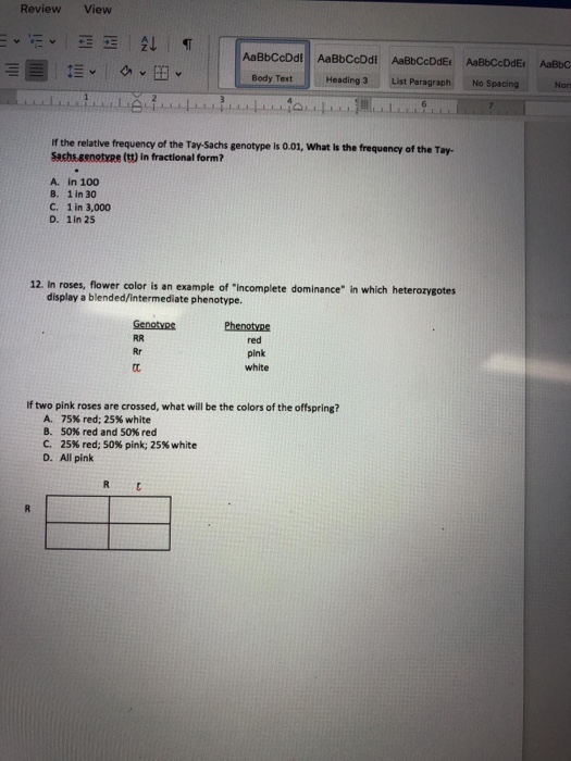 Solved ReviewView Body Text Heading 3List Paragraph No | Chegg.com