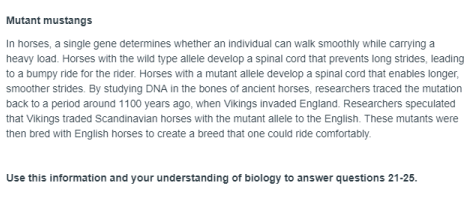 Mutant mustangs In horses, a single gene determines | Chegg.com