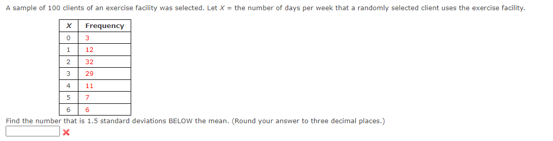Solved Find the number that is 1.5 standard deviations BELOW | Chegg.com