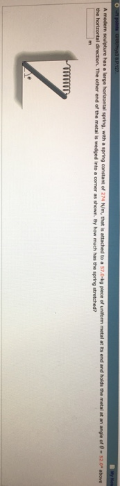 Solved A modern sculpture has a large horizontal spring, | Chegg.com