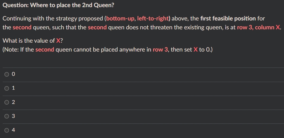 Solved In this question, we consider the 4− Queen Problem | Chegg.com